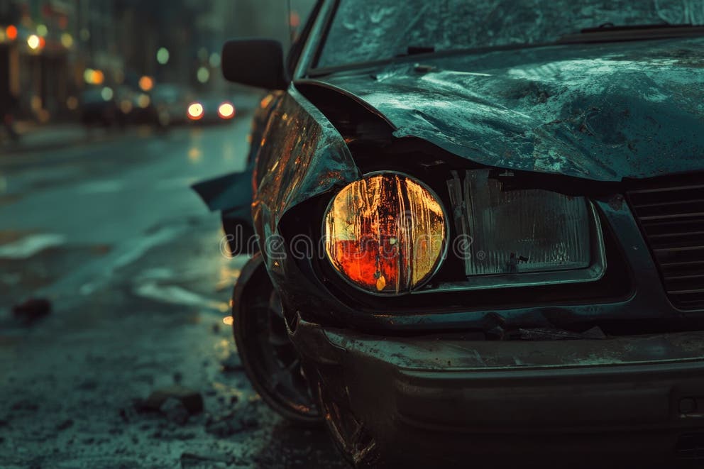 A Vehicle Stuck by the Side of the Road, Possibly Broken Down or ...