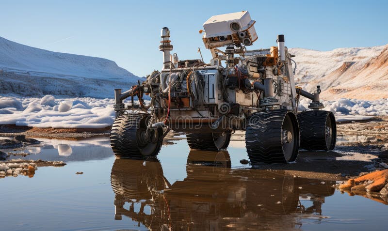 Vehicle Submerged in Water stock image. Image of equipment - 342968815