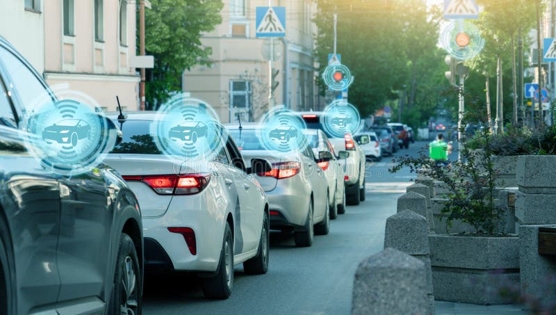 Vehicle To Vehicle Communication Stock Photo - Image of vehicle ...