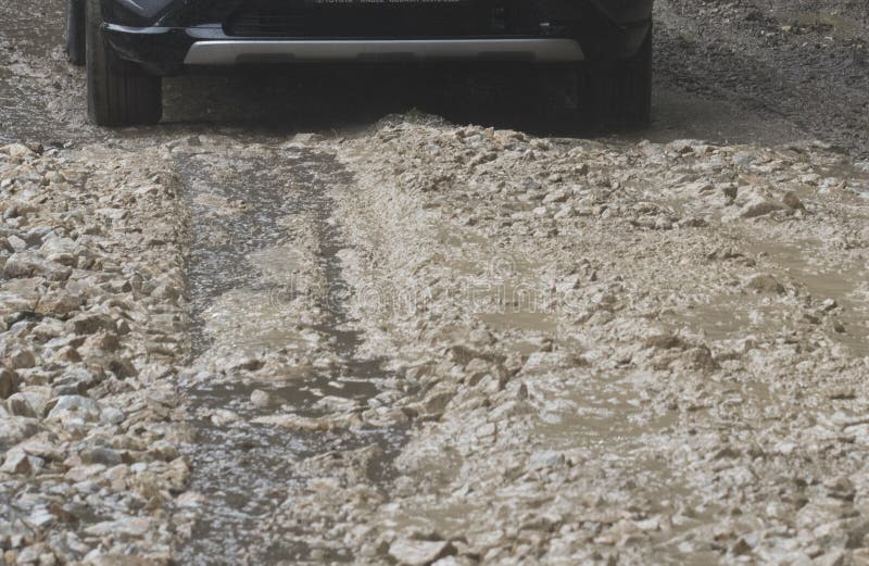Vehicle Tracks on Traffic Routes Stock Photo - Image of road ...
