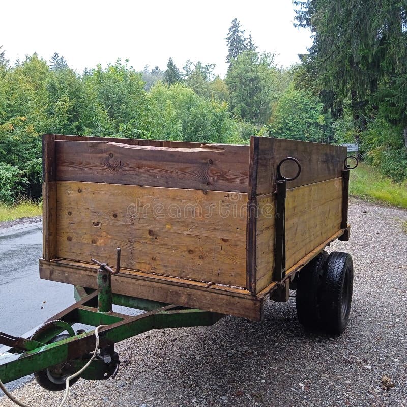 Vehicle Trailer for Transport of Goods Stock Photo - Image of street ...