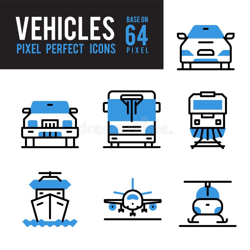 Vehicle and Transport Monocolor Icon. Stock Vector - Illustration of ...