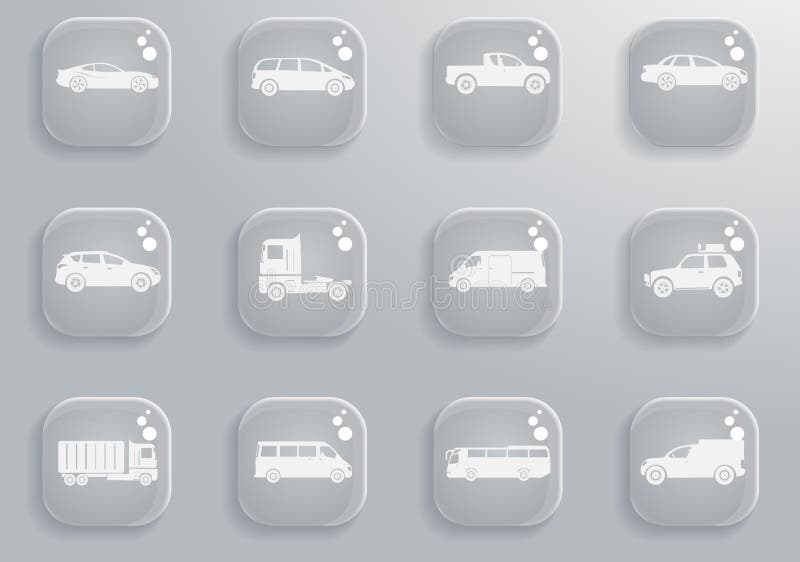 Vehicles Icon Set stock illustration. Illustration of transport - 88651768