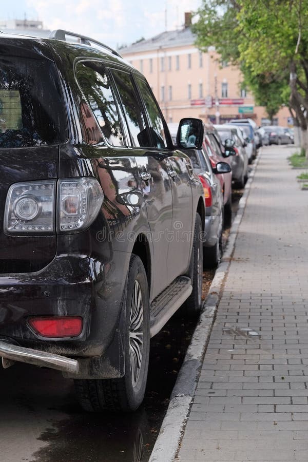 Vehicles parked stock image. Image of modern, window - 50759255