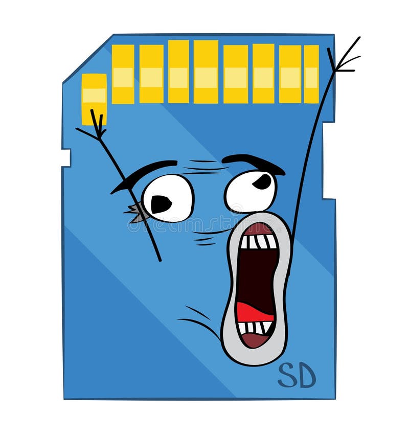 Crazy Internet Meme Illustration of SD Card Stock Illustration ...
