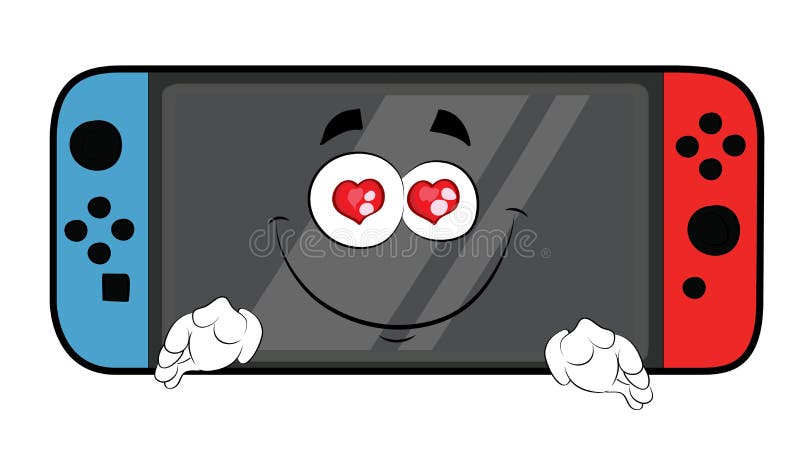In Love Cartoon Illustration Of Gaming Console Stock Illustration ...