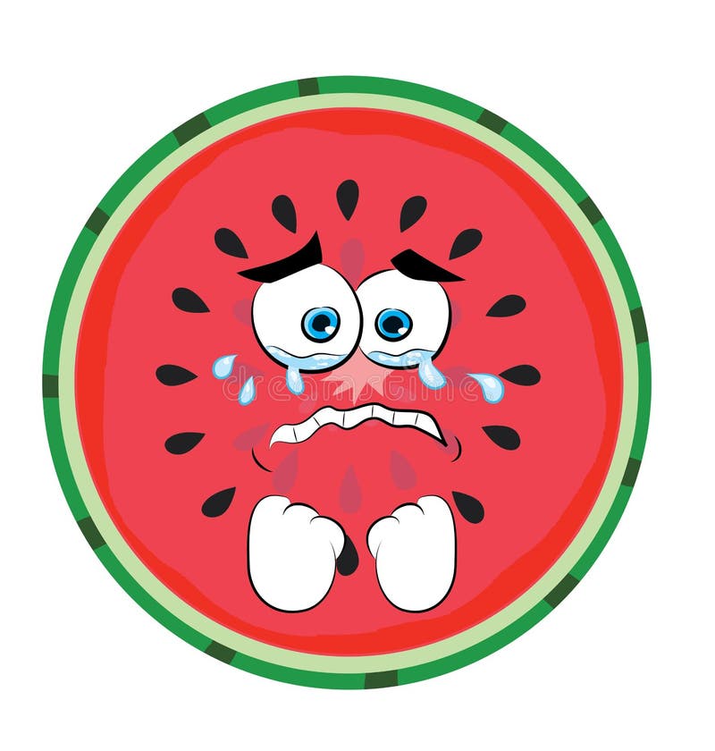 Sad Cartoon Watermelon Stock Illustrations – 314 Sad Cartoon Watermelon ...