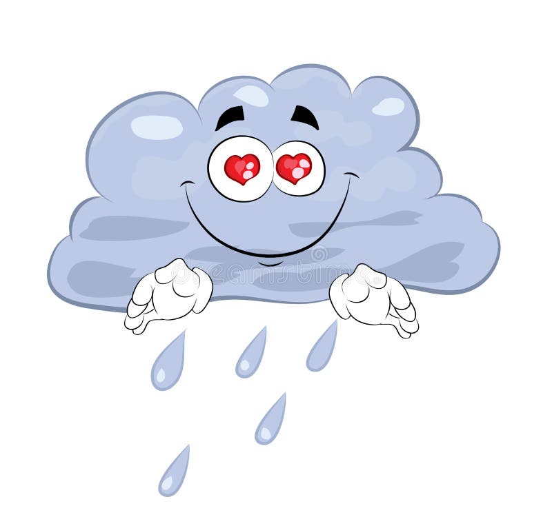 Cartoon Cloud Grey Rain Stock Illustrations – 583 Cartoon Cloud Grey ...