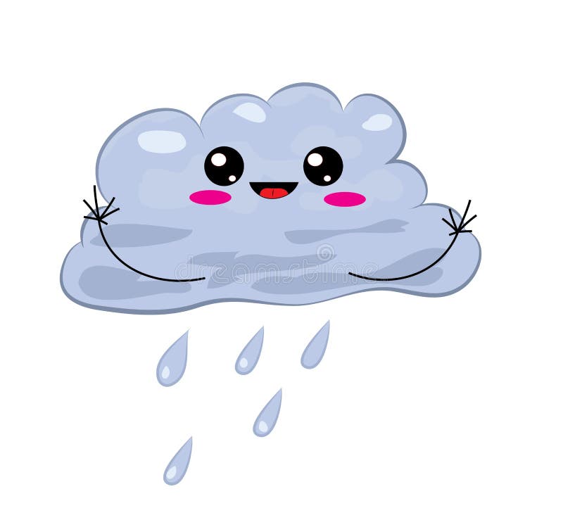 Cartoon Clouds With Rain
