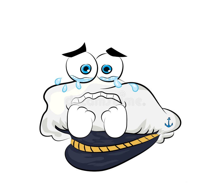Crying Ship Mascot Cartoon Style Stock Vector - Illustration of ship ...
