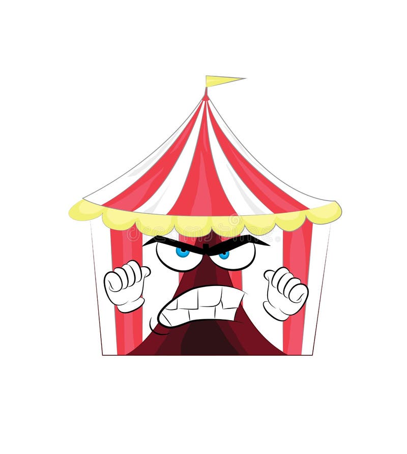Angry Circus Clown Mascot, Scary Joker Tattoo Stock Illustration ...