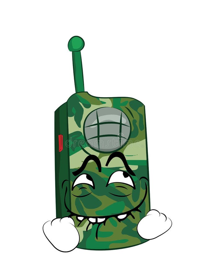 Military Radio Portable Equipment, Close View Stock Illustration ...