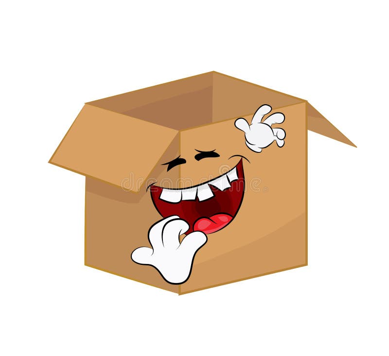 In Love Cartoon Illustration of Cardboard Box Stock Illustration ...
