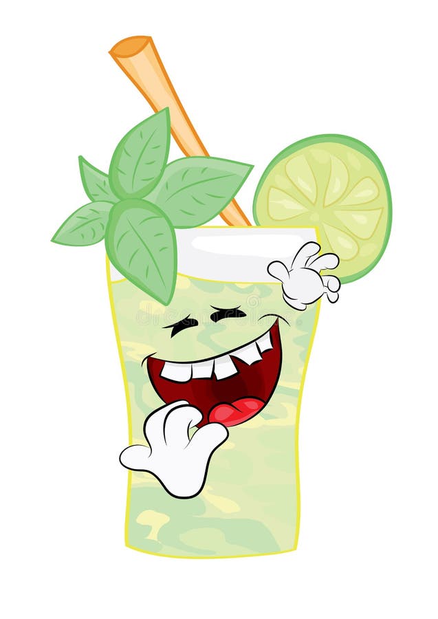 Mojito in hands stock vector. Illustration of drink, aroma - 25102275