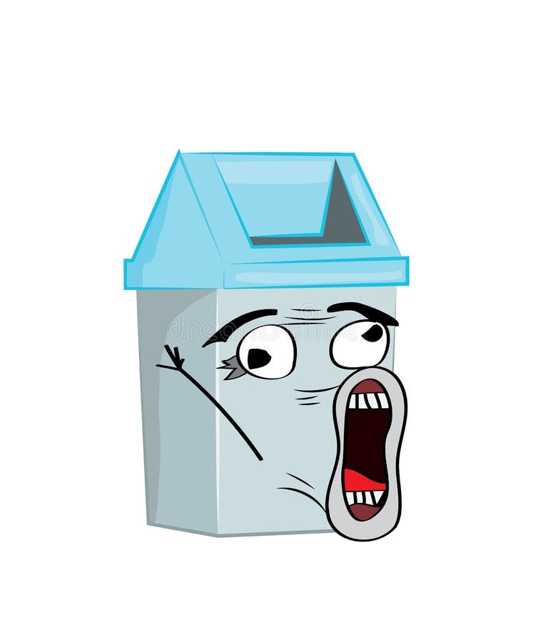 Cartoon Trash Can Face Stock Illustrations – 259 Cartoon Trash Can Face ...