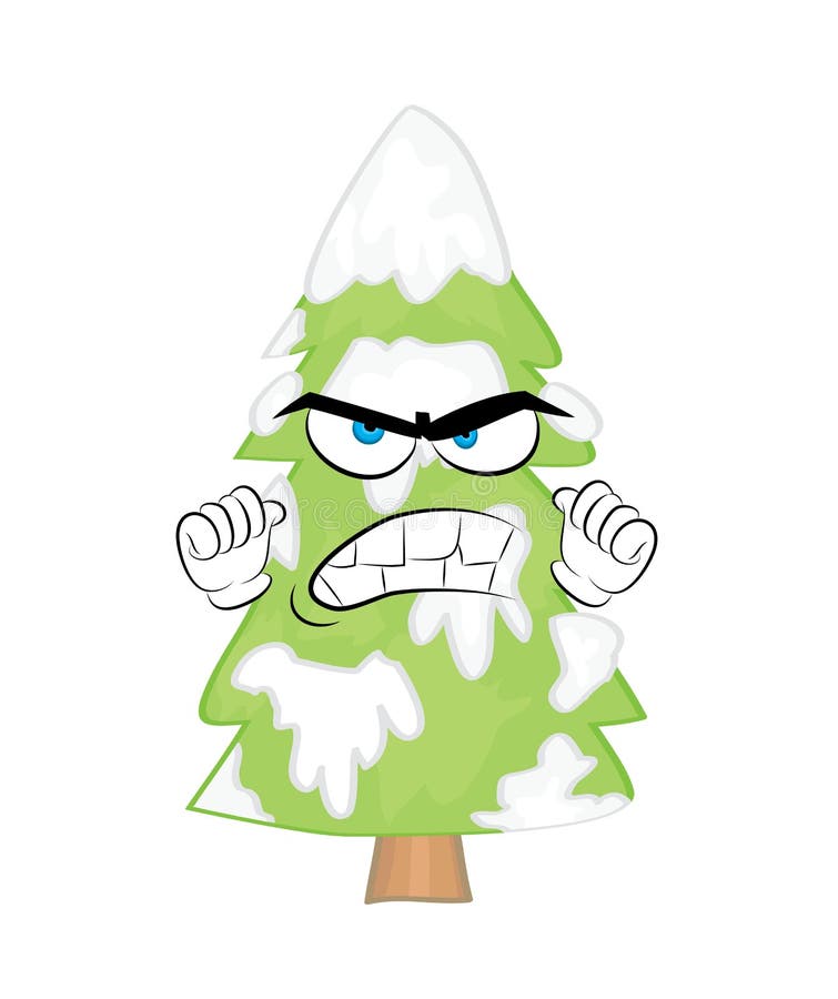 Angry tree cartoon stock illustration. Illustration of clipart - 47957813