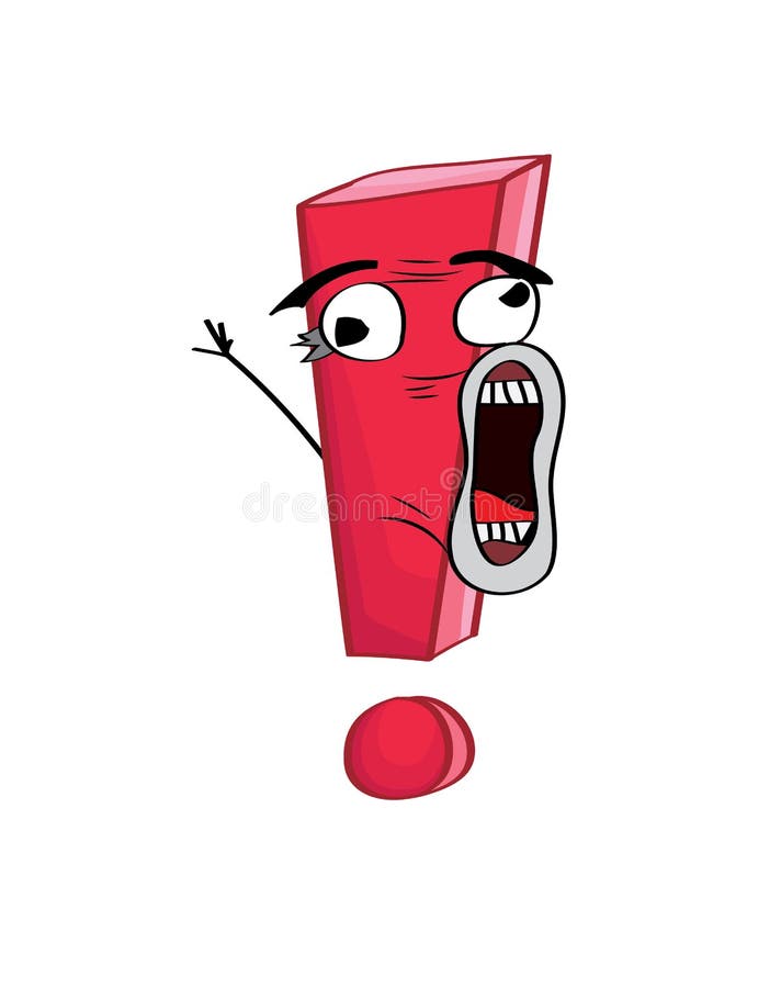 Crazy Internet Meme Illustration of Exclamation Mark Stock Illustration ...