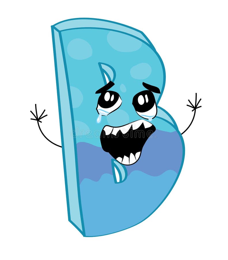 Crying Internet Meme Illustration of Blue B Letter Stock Illustration ...