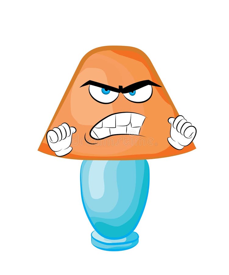Angry light bulb cartoon stock illustration. Illustration of bulb ...
