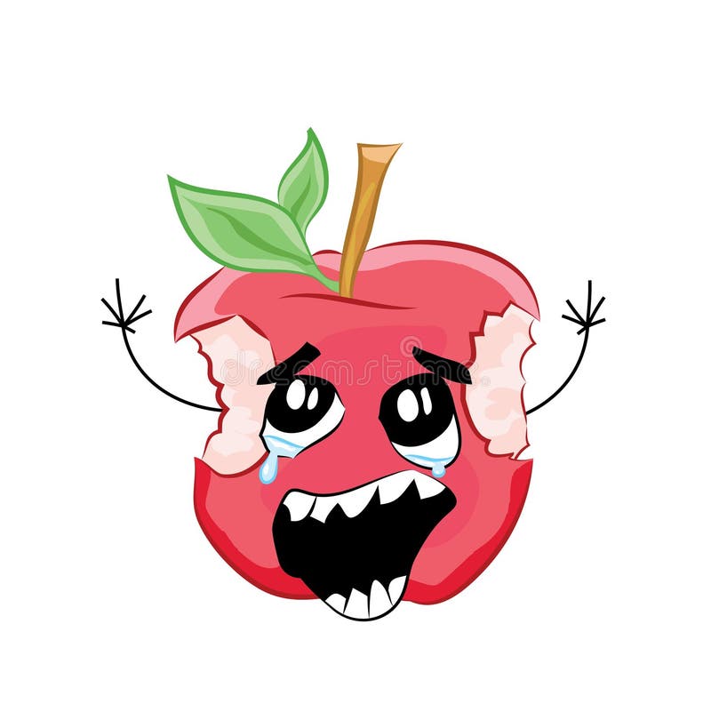 Crying Apple Cartoon Stock Illustrations – 142 Crying Apple Cartoon ...