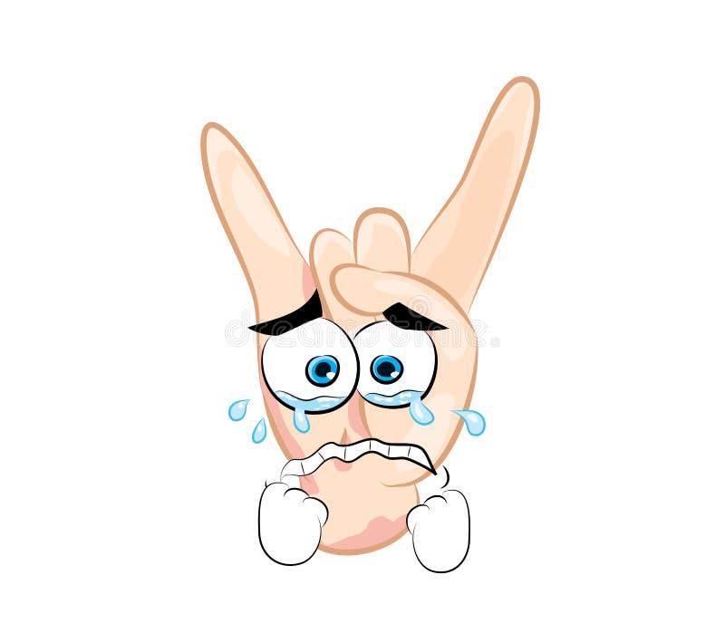 Crying Sign Stop with the Mascot Shape Stock Vector - Illustration of ...