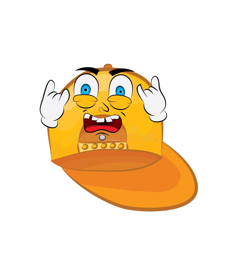 Punk Cartoon Illustration of Golf Cap Stock Illustration - Illustration ...