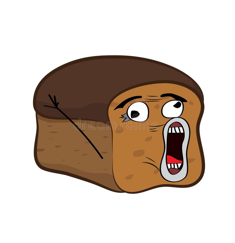 Crazy Internet Meme Illustration of Red Bread Stock Illustration ...