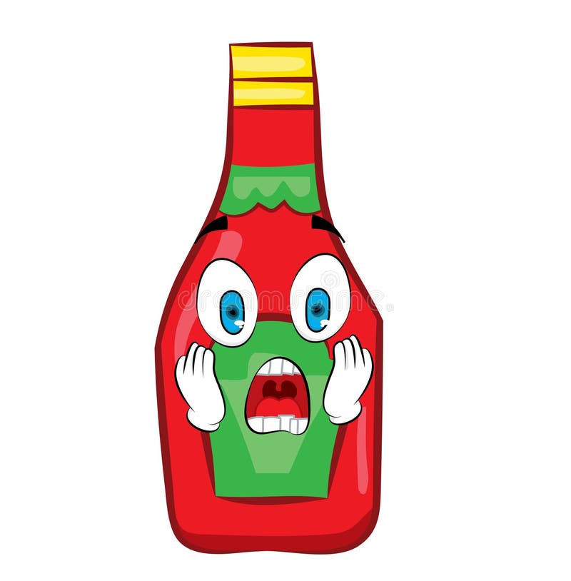Scared Bottle cartoon stock illustration. Illustration of limonade ...