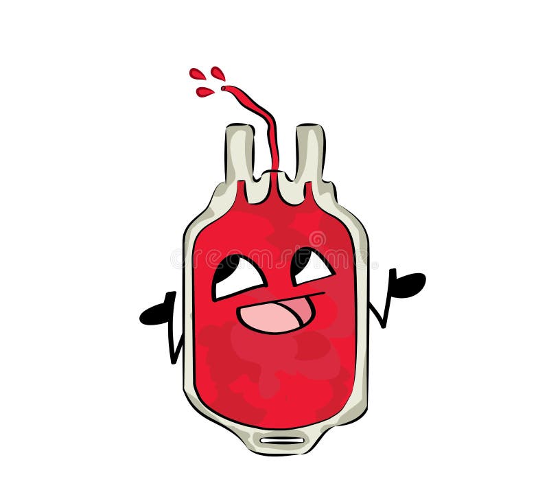 Happy Internet Meme Illustration of Blood Pack Stock Illustration ...