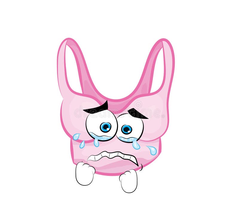 Crying Pink Crayons in the Character Shape Stock Vector - Illustration ...