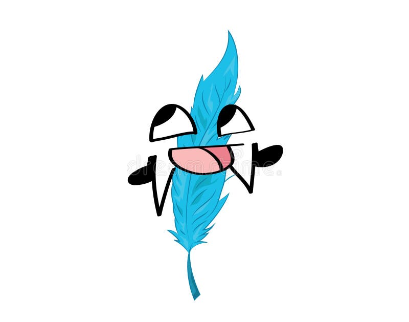 Happy Internet Meme Illustration of Feather Stock Illustration ...