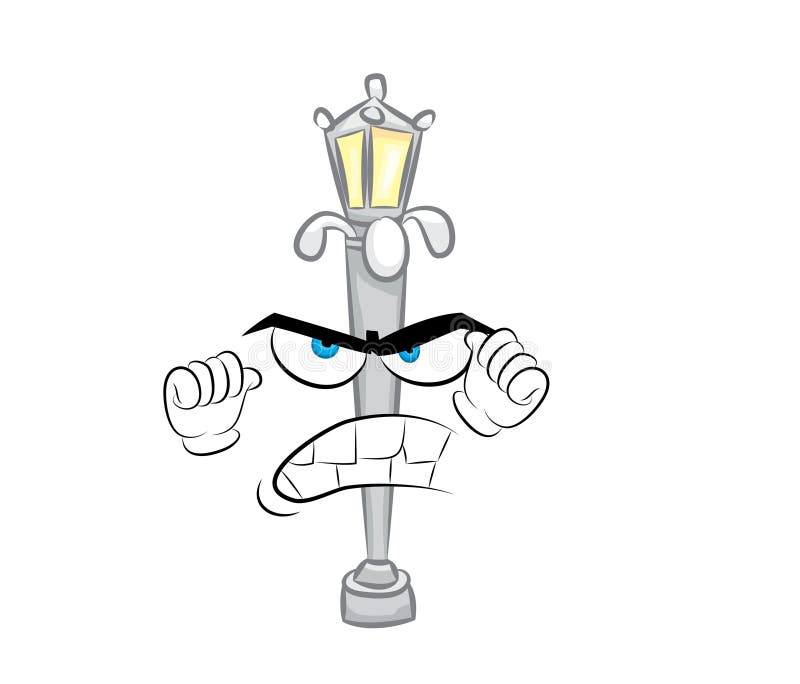 Angry light bulb cartoon stock illustration. Illustration of bulb ...