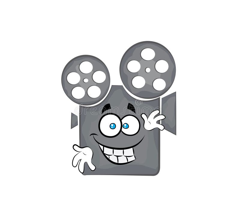 Happy Camera cartoon stock illustration. Illustration of grey - 44079475