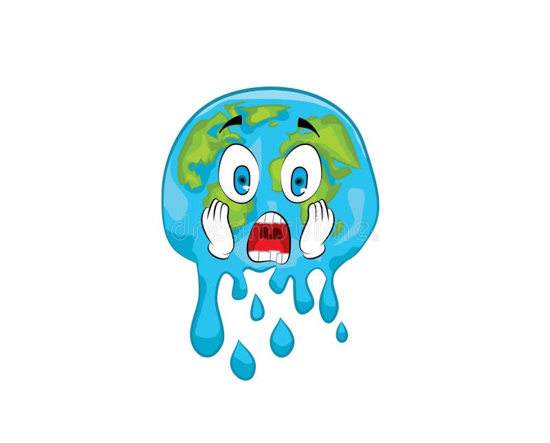 Scared Earth stock vector. Illustration of afraid, globe - 15036044