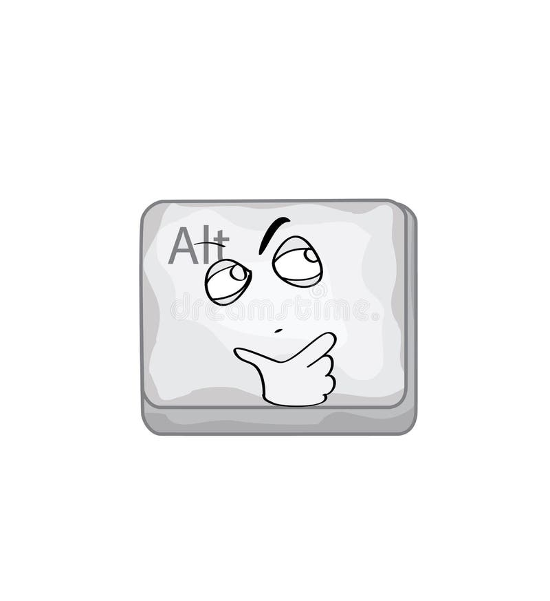 Curious Internet Meme Illustration of Keyboard Alt Button Stock ...