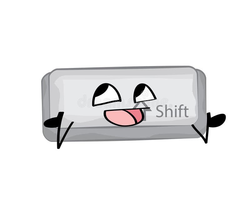 Happy Computer cartoon stock illustration. Illustration of keyboard ...