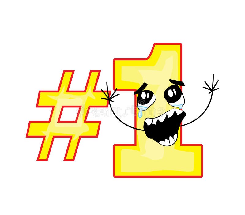 Crying Number Six Door Sign on Cartoon Stock Vector - Illustration of ...