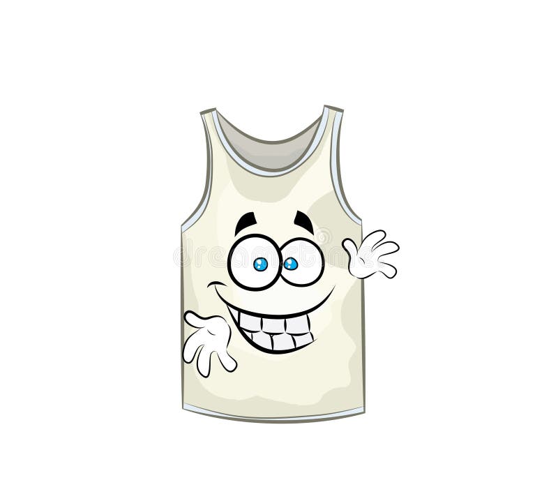 Grey tank top stock vector. Illustration of sleeve, clothing - 8604041