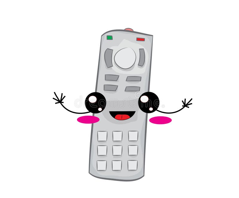 Cute Cartoon Illustration of TV Remote Control Stock Illustration ...