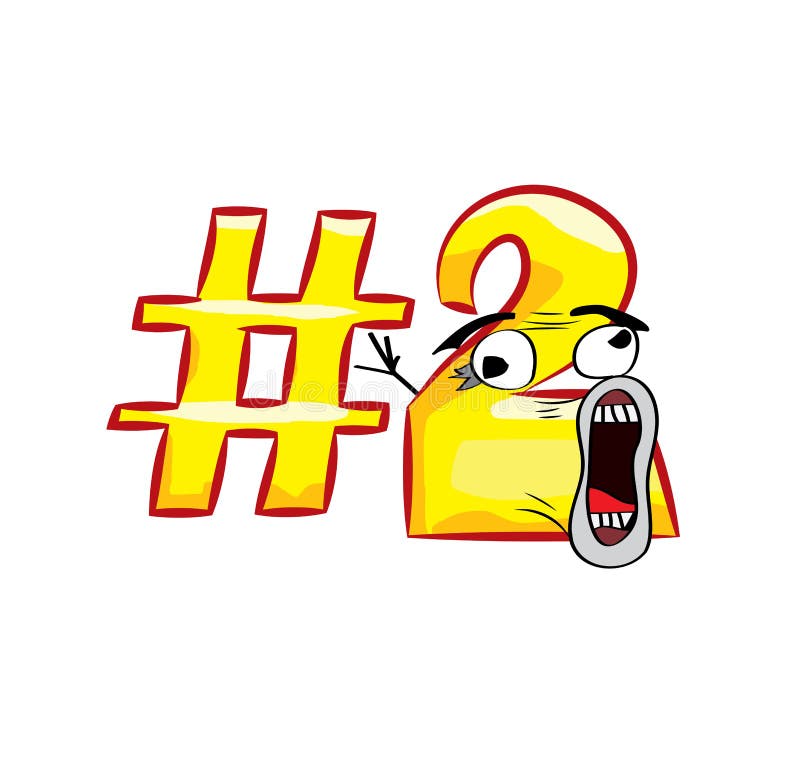 Crazy Internet Meme Illustration of Number 2 Stock Illustration ...