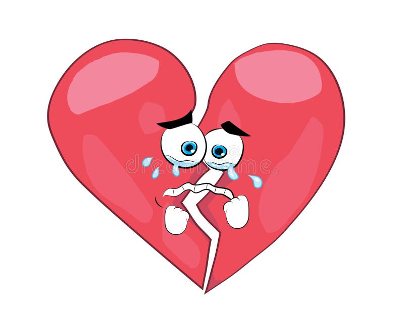 Crying Sad Broken Heart with Luggage Leaving Eacape Painting ...