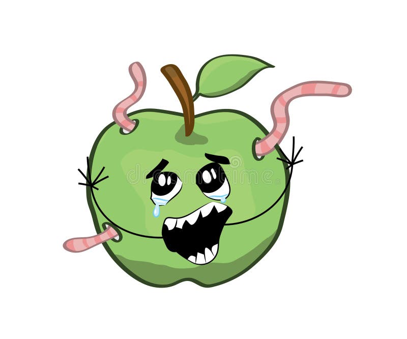 Crying Apple Cartoon Stock Illustrations – 176 Crying Apple Cartoon ...