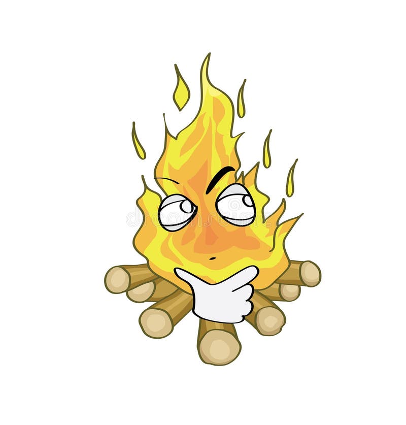 Cat in Fire Meme Pinup Pop Art Raster Illustration Stock Illustration ...