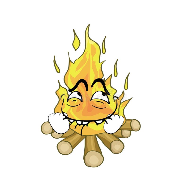 Cat in Fire Meme Pinup Pop Art Raster Illustration Stock Illustration ...