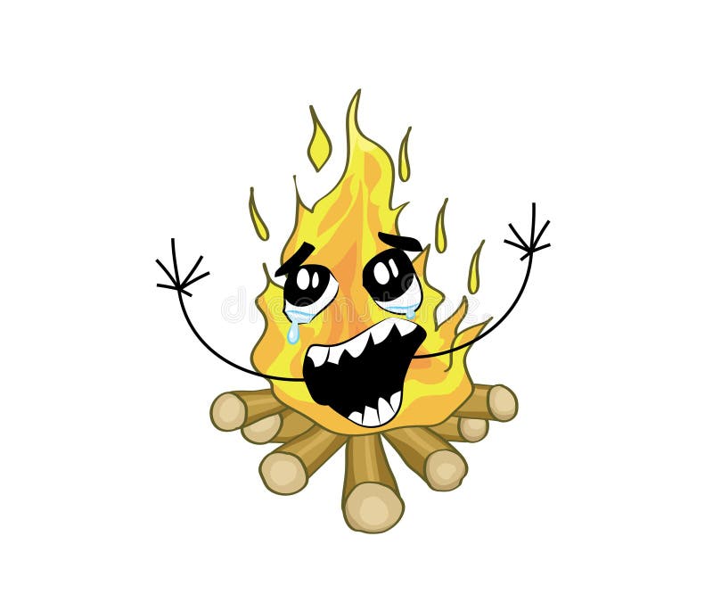 Crying Fire Extinguisher Mascot Cartoon Stock Vector - Illustration of ...