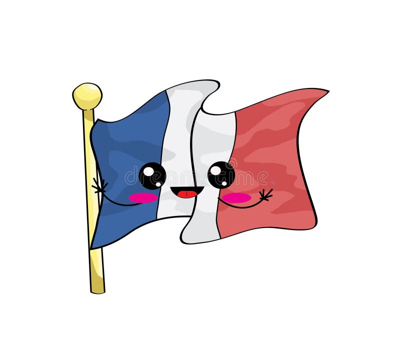 Cute France Cards Set with Eiffel Tower, Notre Dame, People, Animals ...