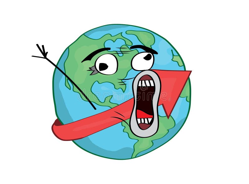 Crazy World globe cartoon stock illustration. Illustration of mother ...