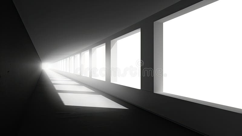 Veiled Windows of Monochrome Elegance Stock Photo - Image of shadows ...