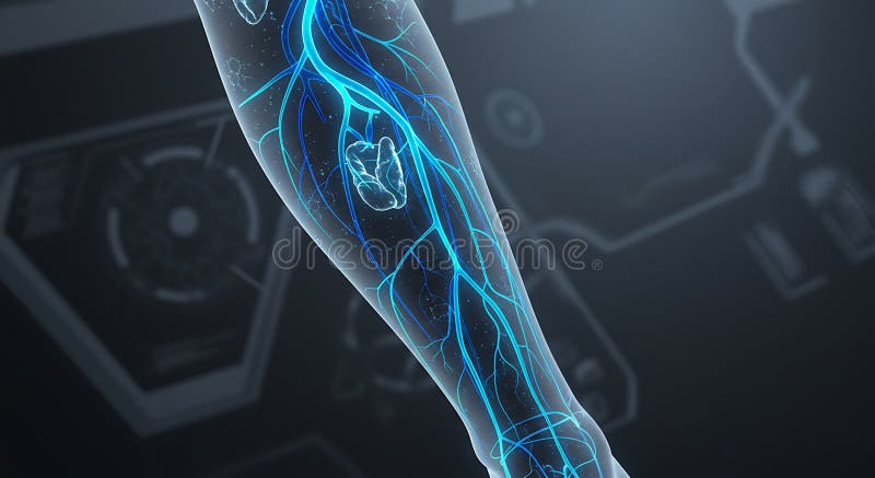 Vein Visualization on Forearm Showing Blood Vessels and Internal ...