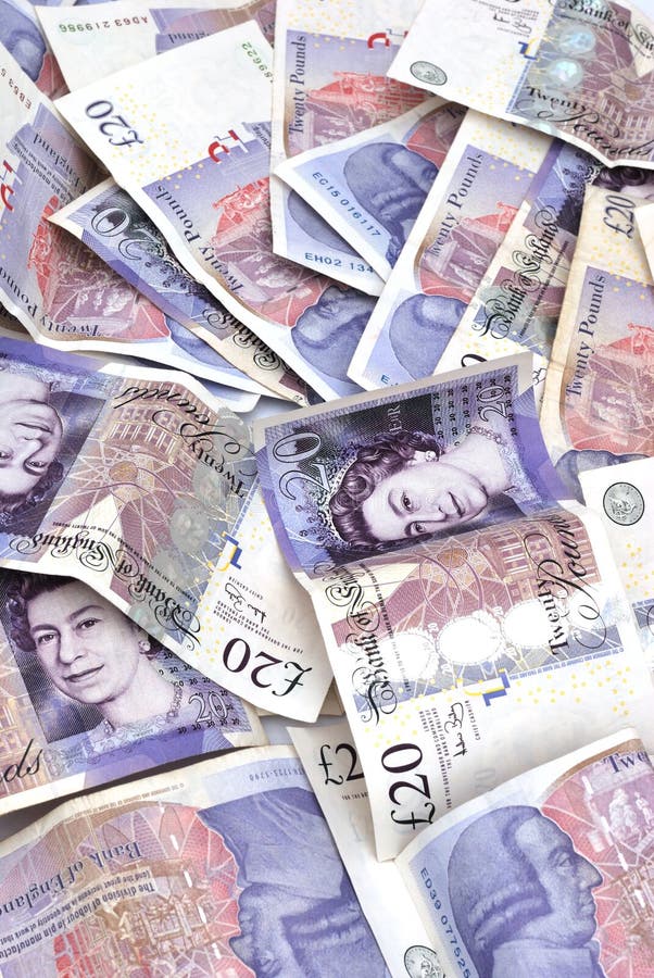 Veinte notas de la libra fotografía editorial. Imagen de diez - 24464777